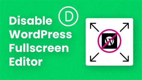 How To Permanently Turn Off The Wordpress Fullscreen Edit Mode Tutorial By Pee Aye Creative