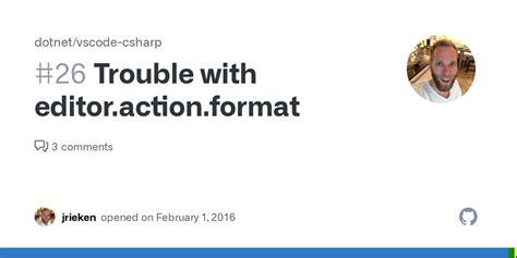 trouble with editor action format · issue 26 · dotnet vscode csharp