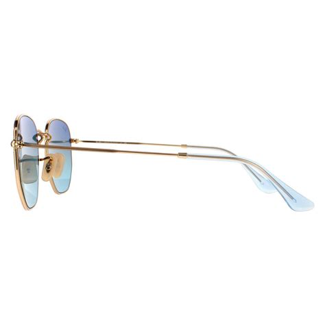 Ray Ban Sunglasses Hexagonal Rb3548n 91233m Gold Blue Grey Gradient