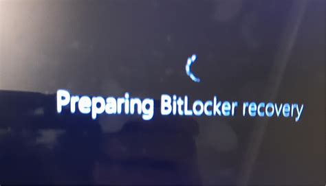 preparing bitlocker recovery message system does not request the