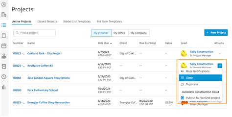 How To Close A Project BuildingConnected Us