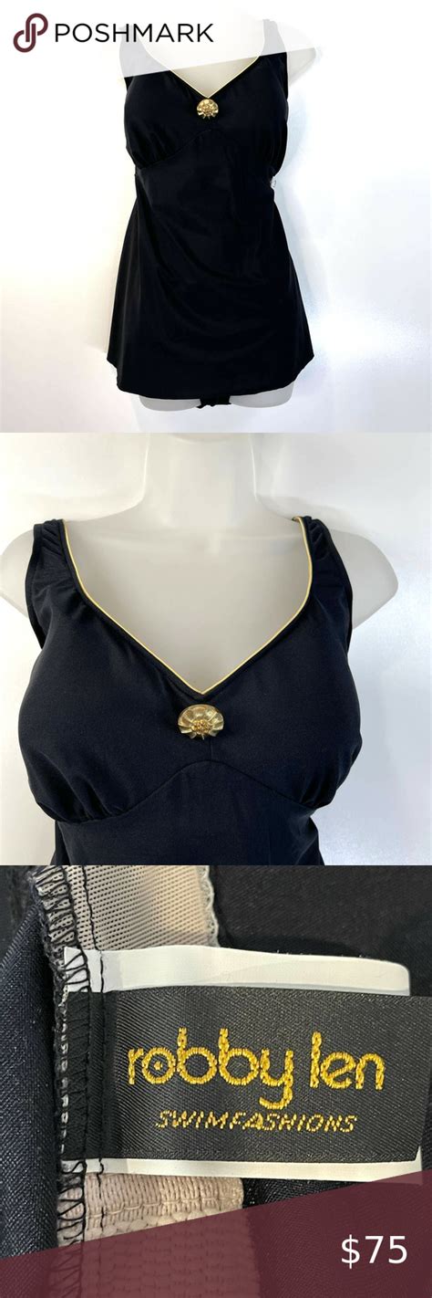 Robby Len One Piece Swim Suit Vintage Plus Size