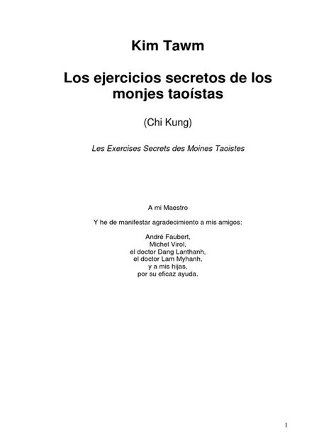 Tawm Kim Secretos Del Chi Kung Pdf Abdomen Rodilla