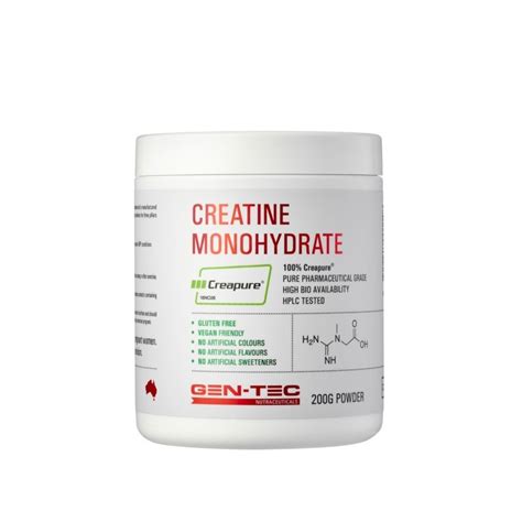 Gen Tec Creatine Monohydrate Australian Sports Nutrition