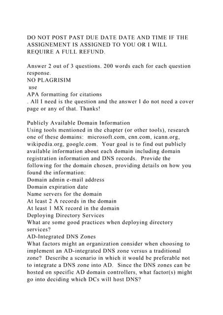 do not post past due date date and time if the assignement is assign docx