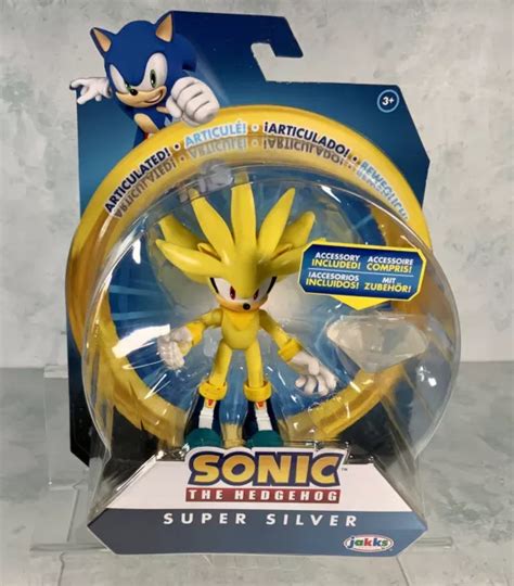 Sonic The Hedgehog Super Silver Articulated Figure With White
