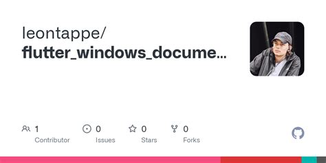 Github Leontappeflutterwindowsdocuments