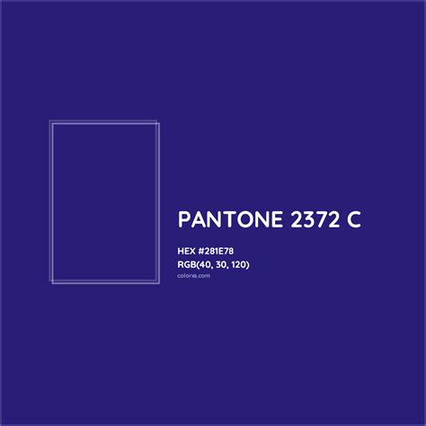 Pantone 2372 C Complementary Or Opposite Color Name And Code 281e78