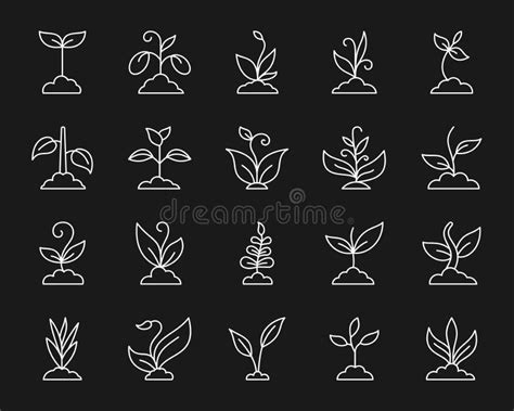 Grass Thin Line Icon Nature Concept Lawn Sign On White Background Grass Leaves Icon In