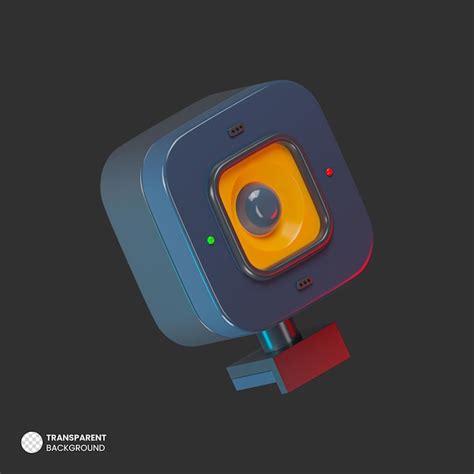 Изолированный значок веб камеры 3d рендеринга Бесплатный Psd
