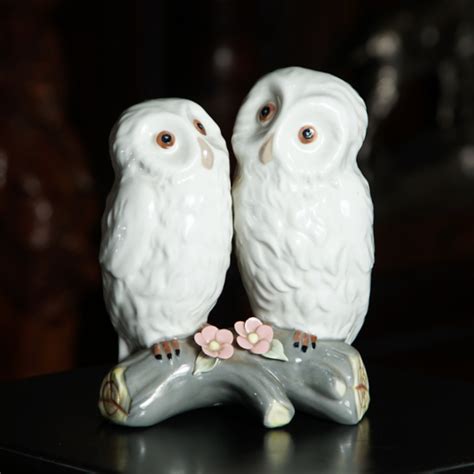 Купити порцелянову статуетку «Сова та совенятко на гілці 70 х років 20 століття від Casades