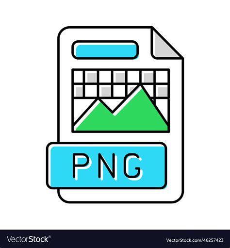 Png File Format Document Color Icon Royalty Free Vector