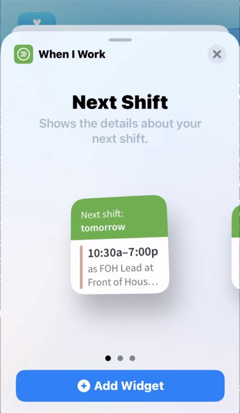 Widget For Ios When I Work Help Center