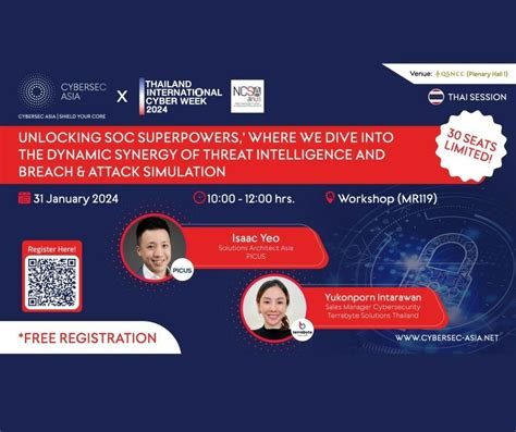 Terabyte Solutions Thailand On Linkedin 🚀 Join Our Cybersecurity Workshop Unlocking Soc
