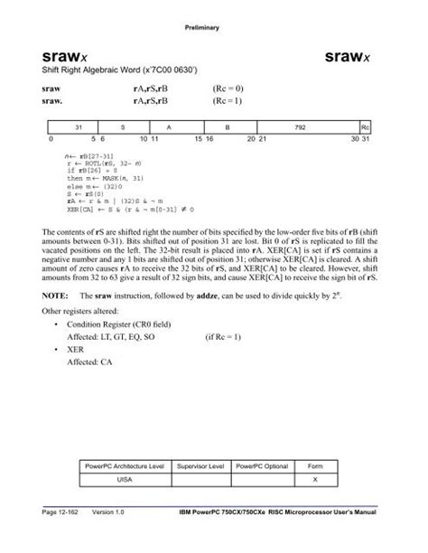 Preliminary Srawx Srawx S