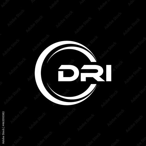 Dri Letter Logo Design With Black Background In Illustrator Vector