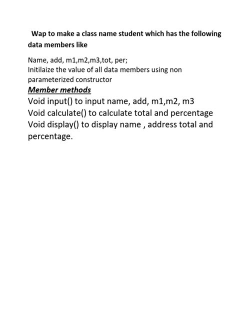 Non Paramertized Questions Pdf Taxes Constructor Object Oriented