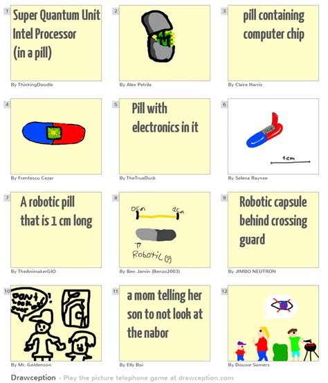 Super Quantum Unit Intel Processor In A Pill Drawception