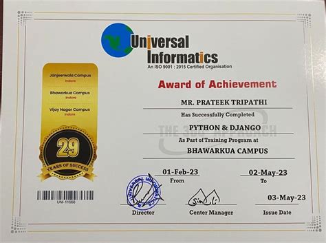 Python Achievement Prateek Tripathi