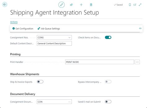 Clever Dynamics Shipping Agent Integration Setup
