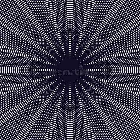 Moire Pattern Vector Monochrome Background With Trance Effect Stock Vector Illustration Of