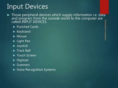 Computer Fundamentals Input And Output Devices Ppt Computer