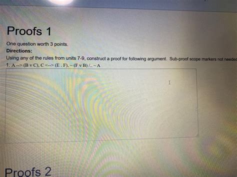 solved proofs 1 one question worth 3 points directions