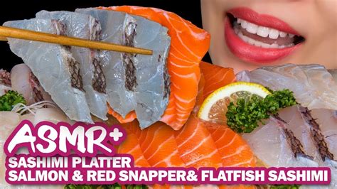 Asmr 연어 회와 참돔회 광어회 모듬 먹방 Eating Show Mukbang Youtube
