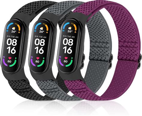 Enkic Elastic Adjustable Watch Straps Compatible With Xiaomi Mi Band Mi Band Mi Band
