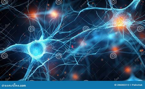 Neurons Neural Networks And Synapses As Brain Structures Stock Illustration Illustration Of