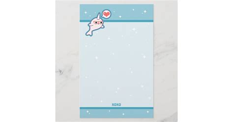 Cute Nerd Narwhal Stationery Zazzle