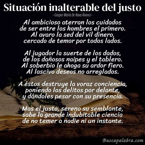 Poema Situación Inalterable Del Justo De Gaspar María De Nava Álvarez