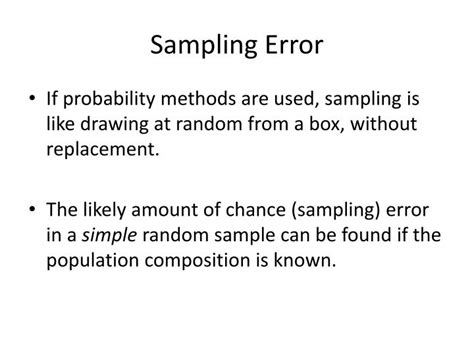 Ppt Sampling Error Powerpoint Presentation Free Download Id 1909081