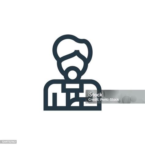 흰색 배경에서 격리된 리포터 벡터 아이콘입니다 개요 웹 사이트 디자인 및 모바일 응용 프로그램 개발을위한 얇은 라인 기자 아이콘 씬 선 리포터 개요 아이콘 벡터