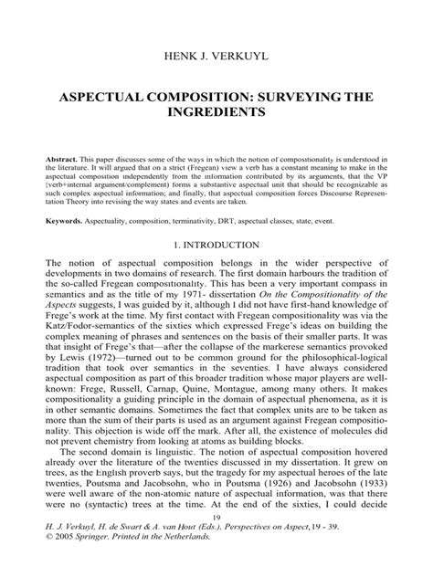 Aspectual Composition Pdf Predicate Grammar Semantics