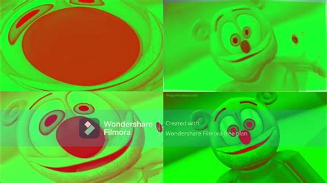 Gummy Bear Song Hd Four Green And Red Version At Once Youtube