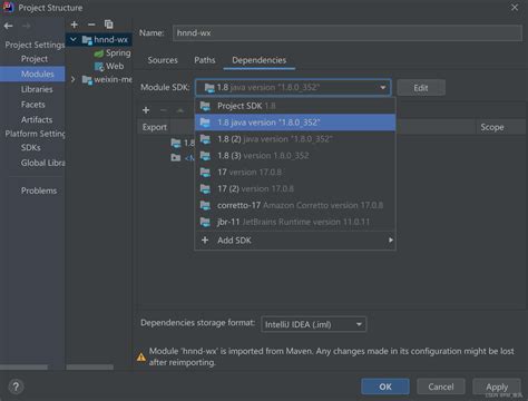 idea启动项目error java jdk isn‘t specified for module ‘test‘ java jdk isn