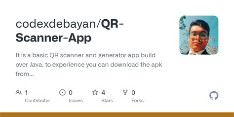 GitHub Codexdebayan QR Scanner App It Is A Basic QR Scanner And Generator App Build Over Java