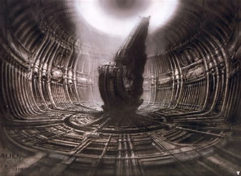 Solitary Dog Sculptor Cartoon Historieta H R Giger Alien Part