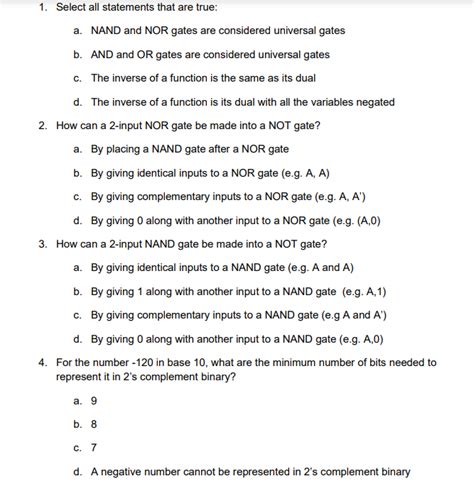 Solved Select All Statements That Are False Some Of The