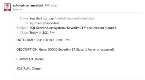 Posting SQL Server Notifications To Slack SQLServerCentral
