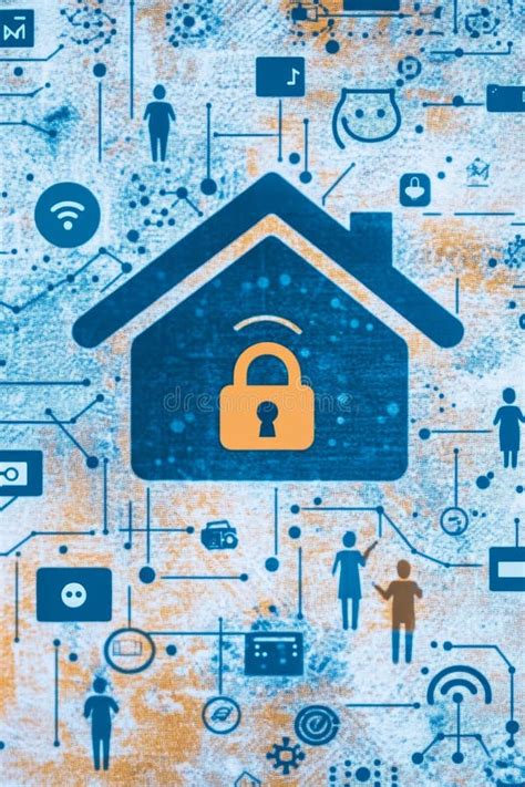 Secure Smart Home Network Technology Data Protection Iot Cybersecurity And Privacy Concept