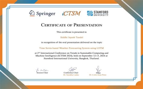 siddhi tandel on linkedin ictsm2024 machinelearning lstm