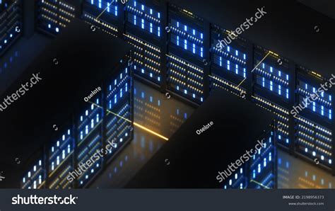 Shot Data Center Multiple Rows Fully Stock Illustration Shutterstock