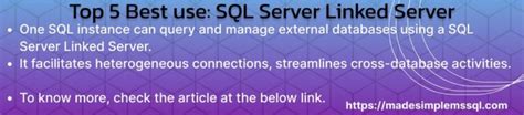 Top 5 Best Use Sql Server Linked Server Madesimplemssql