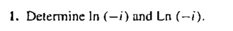 Solved 1 Determine Ln I And Ln I Chegg Com