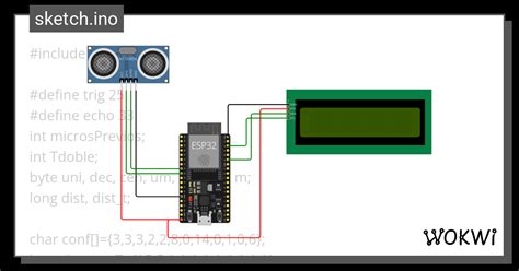 Sensor De Proximidad Con Lcd Wokwi Esp32 Stm32 Arduino Simulator