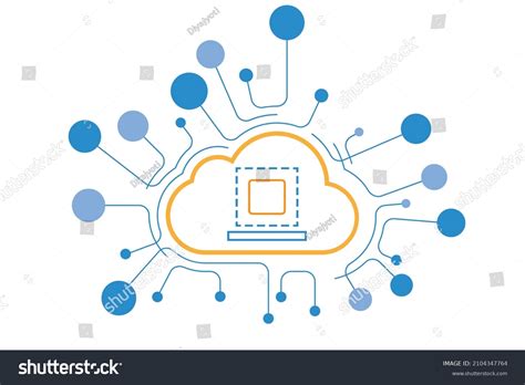 Hyperscale Cloud Icon Vector Design Stock Vector Royalty Free Shutterstock
