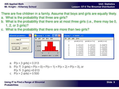 PPT The Binomial Distribution PowerPoint Presentation Free Download ID