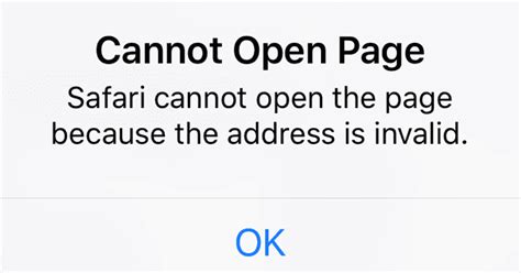 Fixed Safari Cannot Open The Page Because The Address Is Invalid